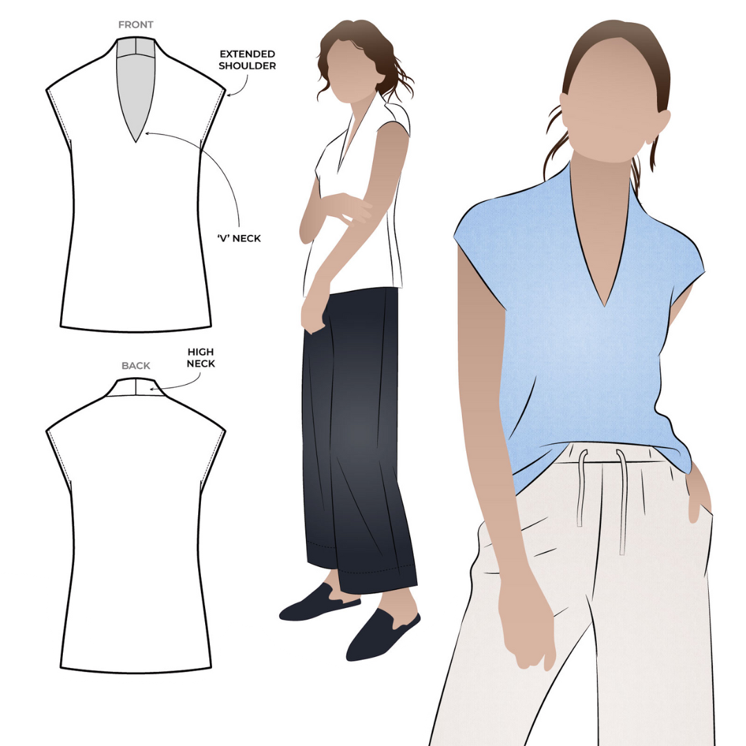 Como Knit Top – Sewing Tutorials – Style Arc