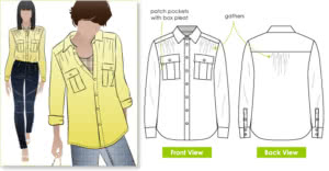 Angela Blouse Sewing Pattern – Casual Patterns – Style Arc