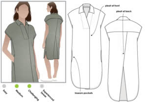 Autumn Dress Sewing Pattern – Casual Patterns – Style Arc