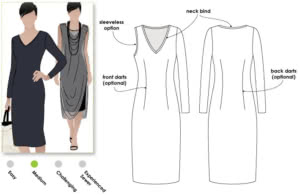 Cleo Knit Dress Sewing Pattern – Semi-formal Patterns – Style Arc