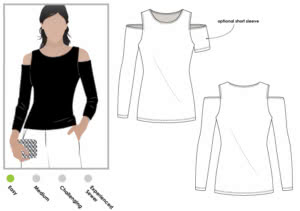 Cold Shoulder Knit Top Sewing Pattern – Casual Patterns – Style Arc