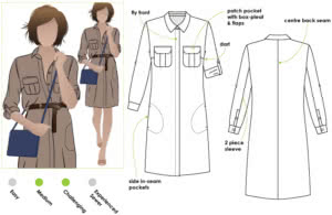 Mara Shirt Dress Sewing Pattern – Casual Patterns – Style Arc