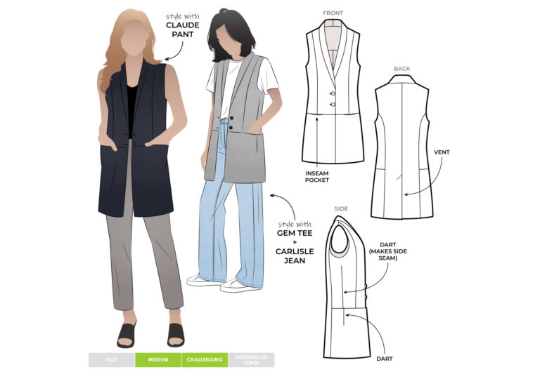Andrea Woven Vest – Sewing Tutorials – Style Arc