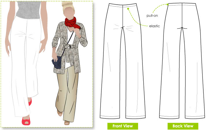 Sailor Sue Palazzo Pant Sewing Pattern – Pants & Shorts Sewing Patterns ...