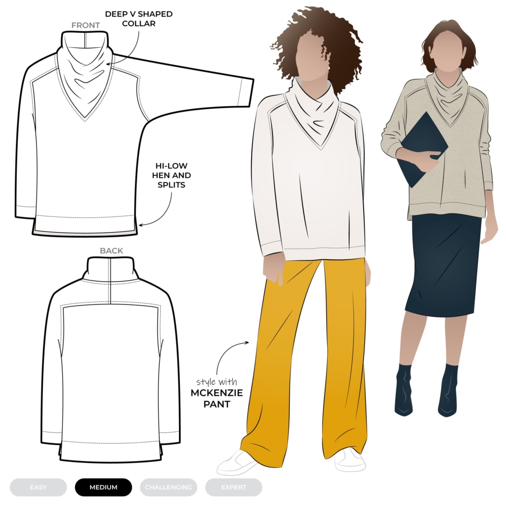 Belmore Knit Tunic Sewing Pattern – Casual Patterns – Style Arc