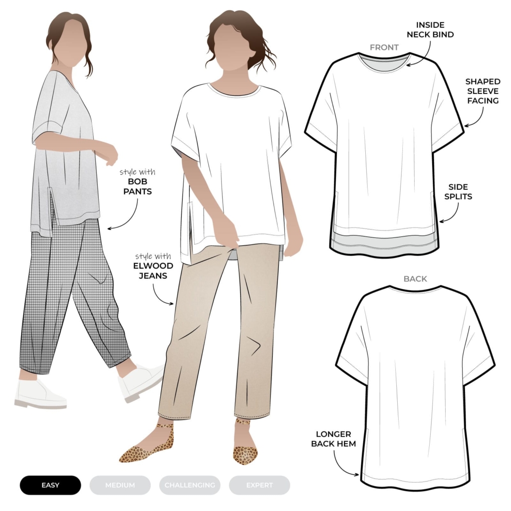 Betty Woven Tunic Sewing Pattern – Casual Patterns – Style Arc