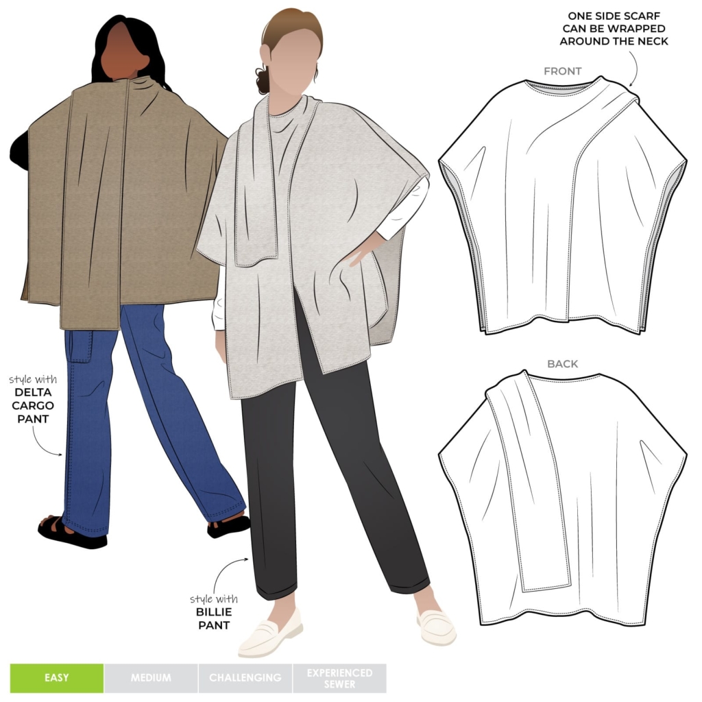Bijou Cape Sewing Pattern – Casual Patterns – Style Arc