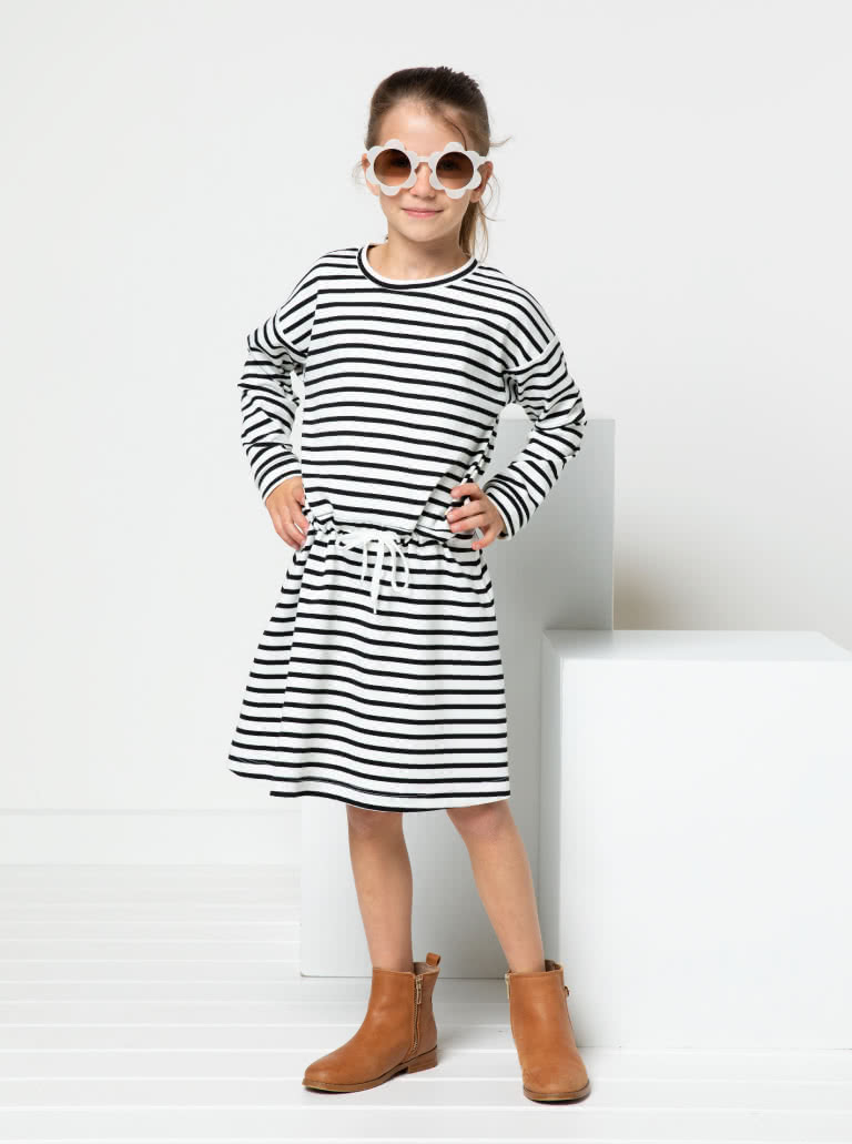 Clara Kids Knit Dress Sewing Pattern Multi-Size – Dress Sewing Patterns ...