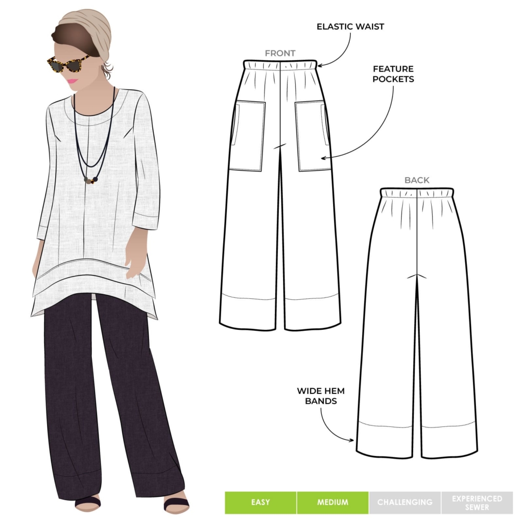 Daisy Designer Pant Sewing Pattern – Casual Patterns – Style Arc
