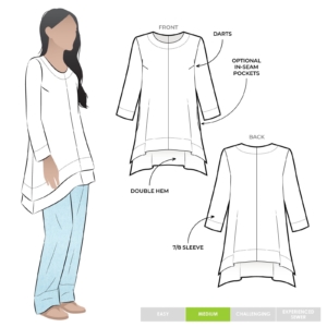 Daisy Designer Tunic Sewing Pattern – Casual Patterns – Style Arc