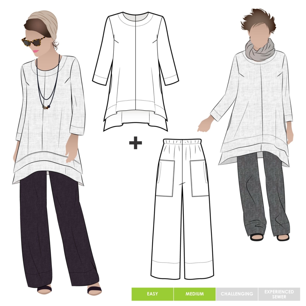 Daisy Designer Tunic And Pant Outfit – Sewing Pattern Outfits – Style Arc