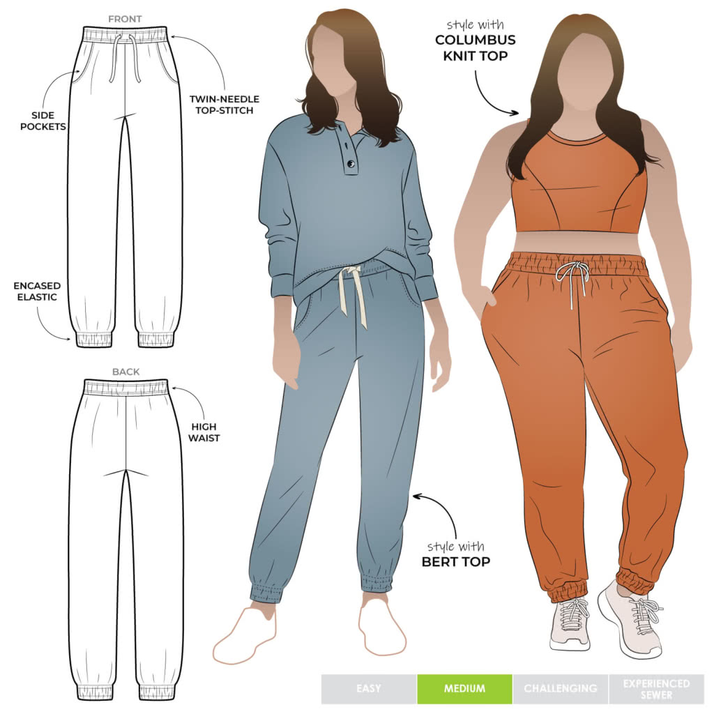Ernie Knit Pant Sewing Pattern – Casual Patterns – Style Arc