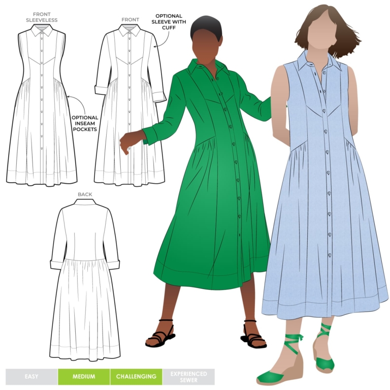Hampton Woven Dress Sewing Pattern – Casual Patterns – Style Arc