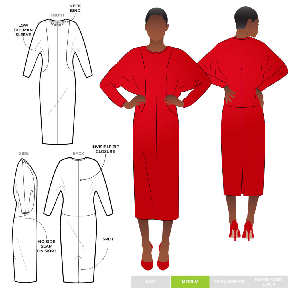 Meredith Woven Dress Sewing Pattern – Casual Patterns – Style Arc
