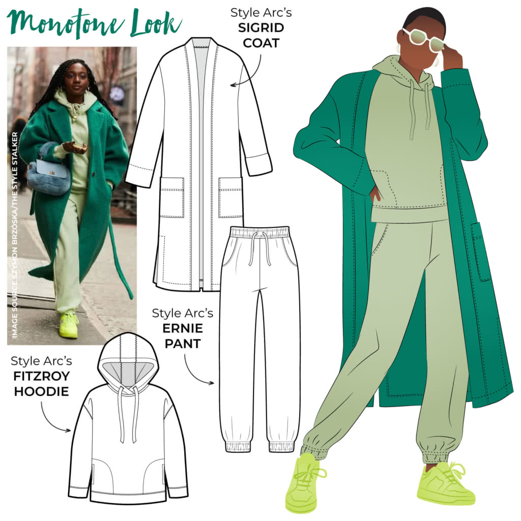 Monotone Look – Sewing Pattern Outfits – Style Arc