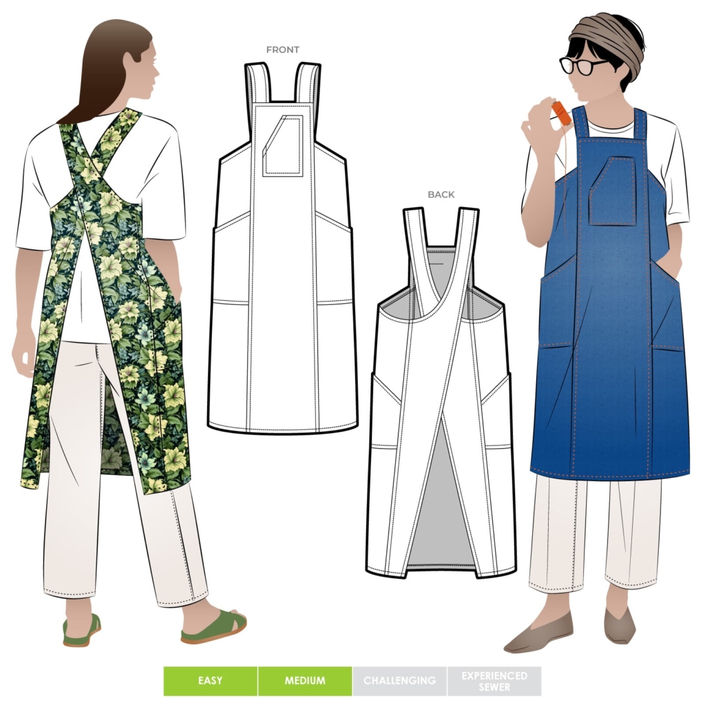 Pinnie Sewing Cooking Apron PDF – PDF Denim Wear – Style Arc