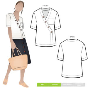 Sutton Woven Top Sewing Pattern – Casual Patterns – Style Arc
