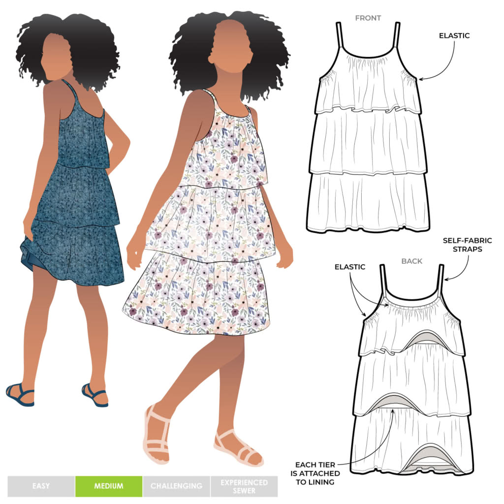 Wilma Teens Dress Sewing Pattern Multi-Size – Casual Patterns – Style Arc