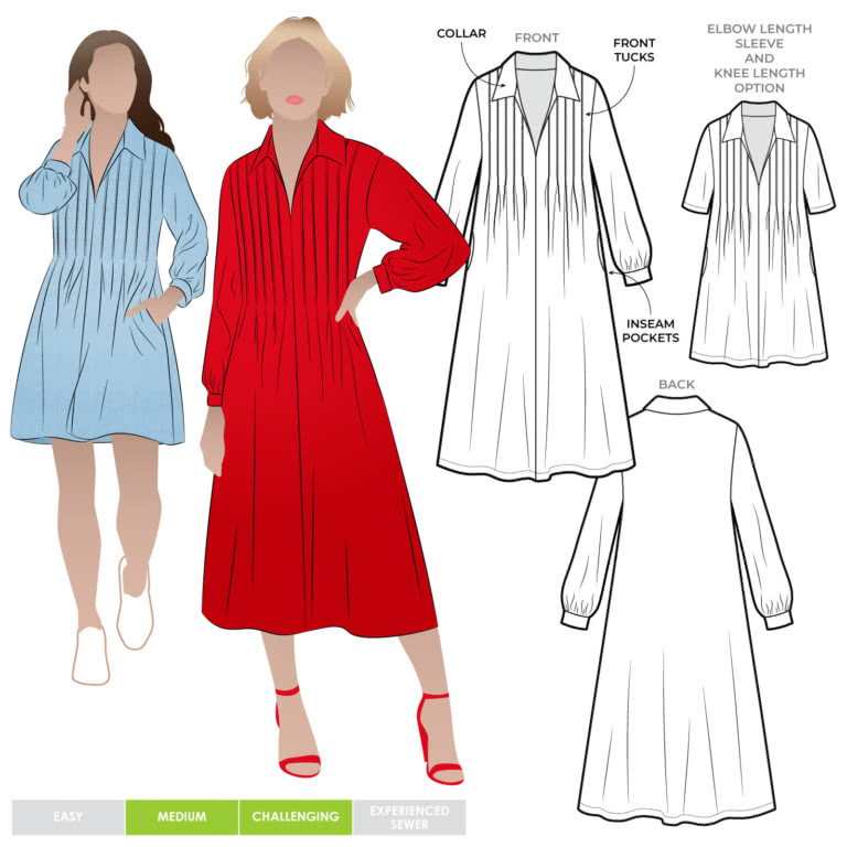 Xanthe Woven Dress Sewing Pattern – Casual Patterns – Style Arc